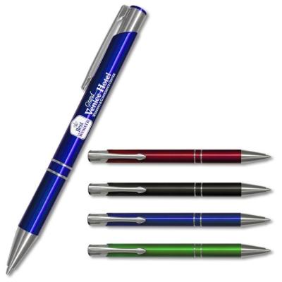 China blue body metal pen,blue color metal ball pen for sale