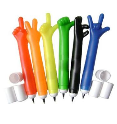 China finger shaped plastic penfor promotional use,logo can be printed for sale