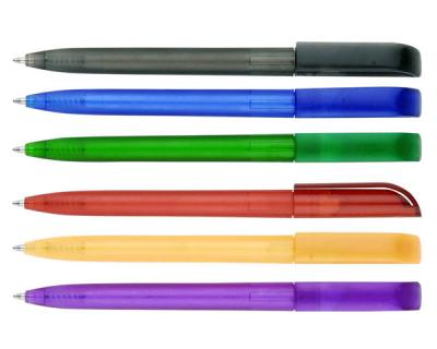 China plastic frosted promotional pen,twist style in low price for sale