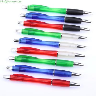 China clear barrel logo printed souvenir gift pen, advertising souvenir ballpoint pen for sale