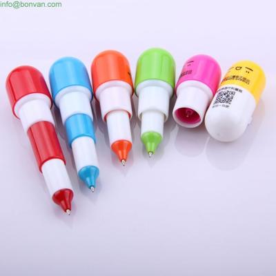 China cute cheap pill advertising mini ballpen,pill ball pen,retractable funny pen for sale