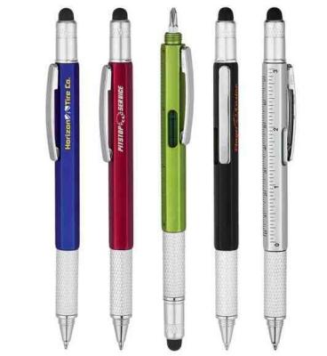 China promotional plastic tool pen, ruler tool touch ball pen,functional gift advertising pen for sale