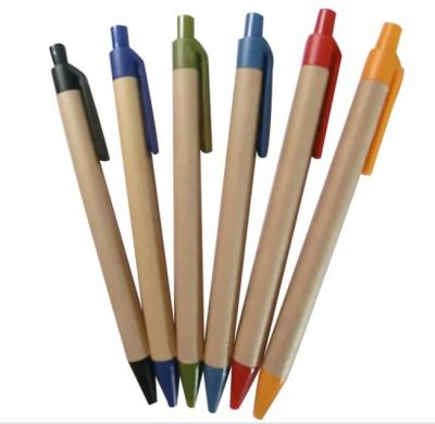China logo brand custom eco paper gift ball pen,wenzhou factory eco green paper pen for sale