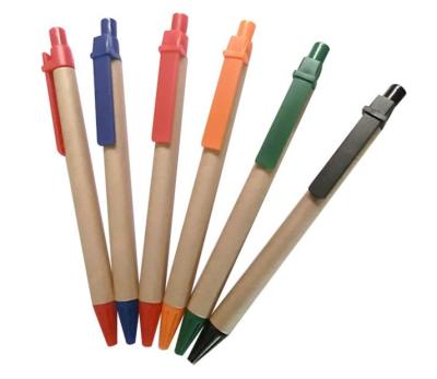China logo printed personalized eco paper gift ball pen,eco green paper pen from china factory for sale