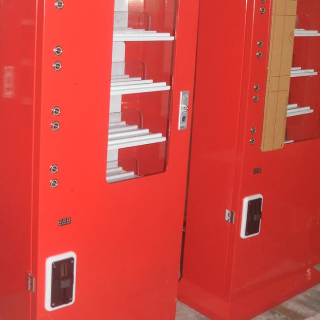 Coin-operated vending machines support the sale of hotel supplies