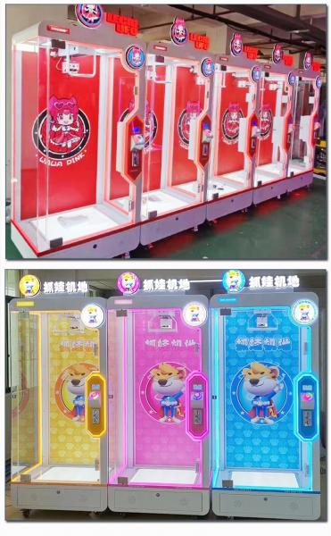 Classic Pink Coin Operated String Cutting Game Arcade Machine CUT WIN Skill Cut Ur Prize Game Machine