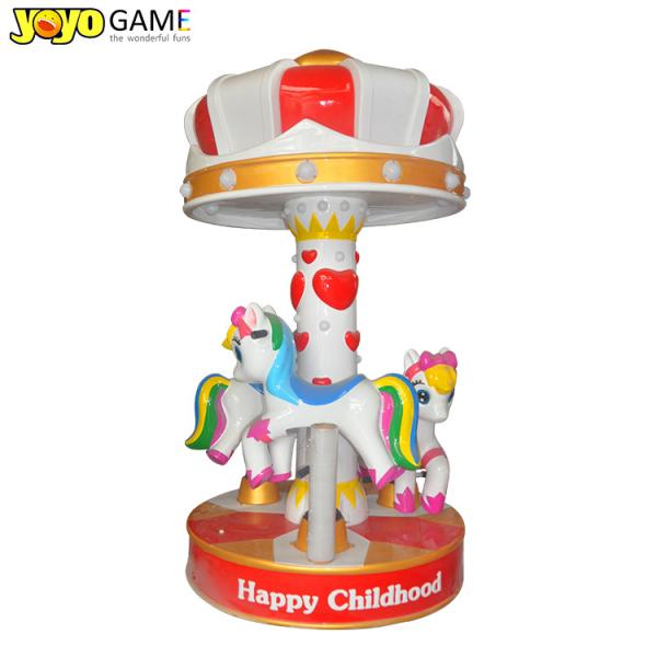 Attractive 3 Seats Mini Fairground Rides Small Carousel Merry Go Round For Shopping Mall