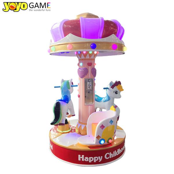 Attractive 3 Seats Mini Fairground Rides Small Carousel Merry Go Round For Shopping Mall