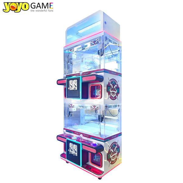 Quality 4 Players Doll Crane Machine Pink Gift Doll Claw Machine Coin Operated Crane for sale