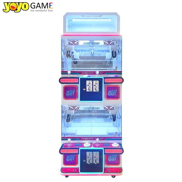 Quality 4 Players Doll Crane Machine Pink Gift Doll Claw Machine Coin Operated Crane for sale