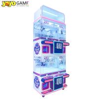 Quality 4 Players Doll Crane Machine Pink Gift Doll Claw Machine Coin Operated Crane for sale
