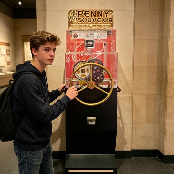 Quality No-Electricity Custom Penny Press Machine Tourist Diy Souvenir Coin Press Game Machine Penny Pressed Machine for Museum for sale