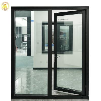 China Restaurant Door Front Double Glass Entry Aluminum Swing Commercial Door for sale