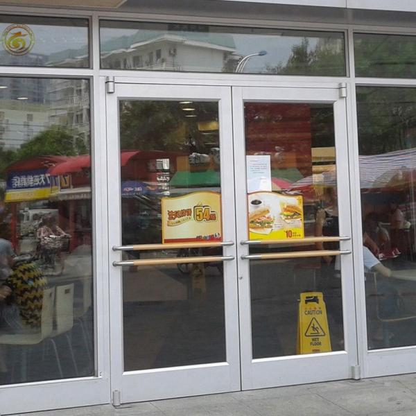 Quality Modern Shop Storefront Doors Aluminum Front Entry Doors Fiberglass Exterior Large Glass Door for sale