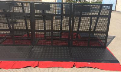 China Easy Install Black Crowd Safety Barriers Lightweight / Foldable For Revolt Activities for sale