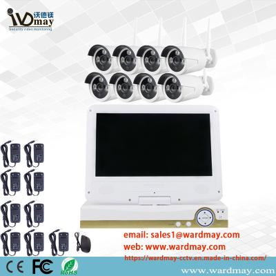 China CCTV Security 8chs 1.3/2.0MP Home Wireless Surveillance Camera WiFi NVR Alarm System with 10.1 Inch LCD Screen for Home for sale