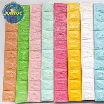 China Decorative  XPE  foam 3d wall paper different kinds of colors and types for sale
