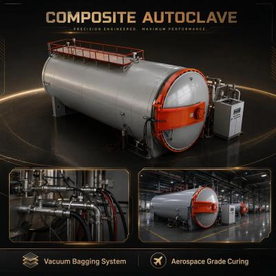 China CE Certified Industrial Autoclave Used in Aerospace Carbon Fiber Processing Precise Temp Vacuum Control Tight Sealing Composite for sale