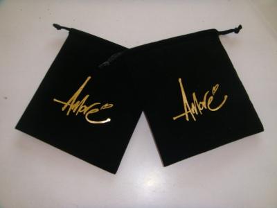 China AMDE black velvet pouch wrapping jewelry for sale