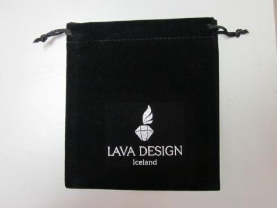 China Lava black velvet pouch wrapping jewelry for sale