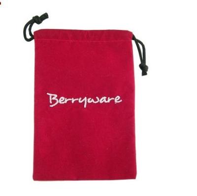 China BIG red velvet pouch wrapping jewelry for sale