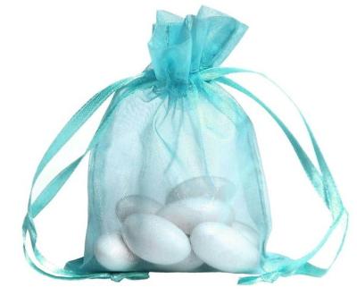 China 3X4 Turquoise Organza Bags-10/pk for sale