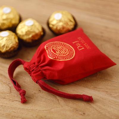 China personalize LOGO wedding candies favor gift packaging reusable bag for sale