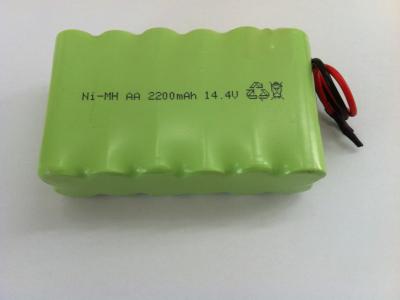 China Rechargeable NiMH AA 14.4V 2200mAh Battery Pack with Flying Leads for sale