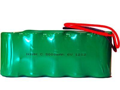 China NiMH C 6V 5Ah Battery Pack with Flying Leads for sale