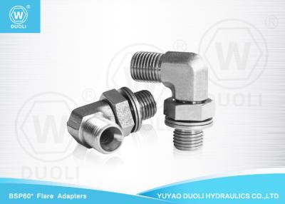 Cina Montaggi idraulici maschii 60° Seat del chiarore del gomito BSP da 90 gradi con il controdado regolabile in vendita