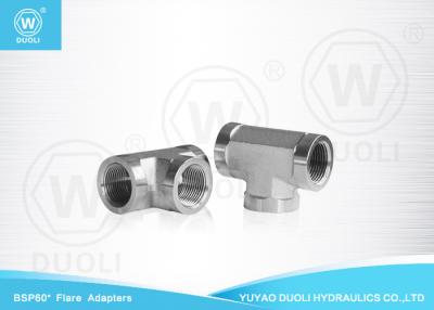 Cina Gli accessori per tubi femminili del filo del acciaio al carbonio BSPT collocano sul tee il modo dell'adattatore 3 resistente alla corrosione in vendita