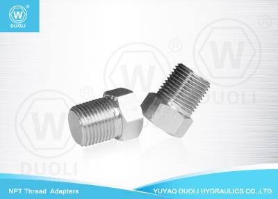 Cina Montaggi idraulici d'acciaio industriali dell'adattatore del tubo flessibile con il filo della spina maschio del NPT in vendita