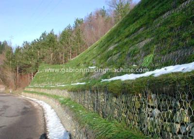 China O PVC revestiu o tamanho de malha da força 100x120mm do fio da construção da parede de pedra de Gabion/parede de Gabion à venda