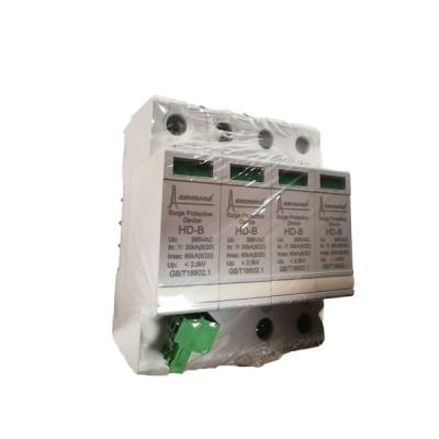 Cina Protettore di impulso certificato della classe del T2 30kA/60kA 4P SPD D di CA del dispositivo di protezione dell'impulso HDS-B60 275V in vendita