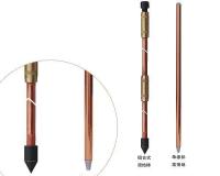 China 99.9% Electronic Copper Lightning Grounding Wire Threaded Pointed for sale