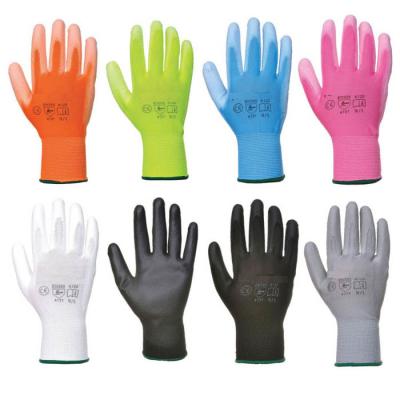 China Comfortabele Gebreide Pu Met een laag bedekte Nylon Handschoenen Naadloze Voering voor het Tuinieren Te koop