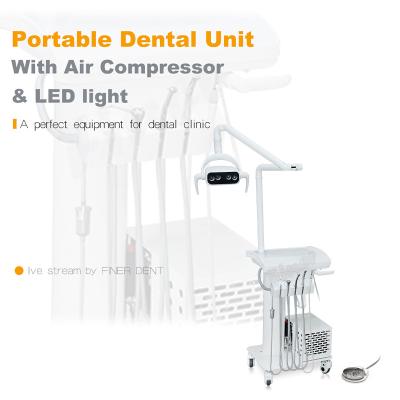 Cina Dental Tray LED Lamp Operate Portable Dental Unit With Air Compressor in vendita