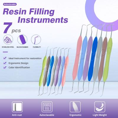 Cina Dental Composite Resin Filling Dental Composite Filling Instruments Set Restoration Instruments Kit in vendita