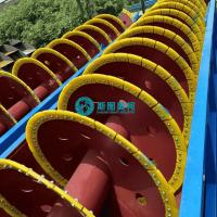 China Screw Sand Washer with Dewatering Screen 10-150 TPH Spiral Diameter 500-2000mm for sale
