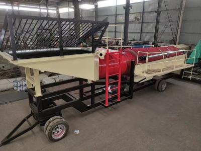 China Mobile Gold Trommel Screen 80TPH 90TPH Gold Separation Equipment for sale