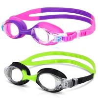 Quality Kids Anti Fog Swimming Goggles With UV Protection And Rainbow Plating Lens for sale