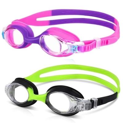 China Kids Anti Fog Swimming Goggles With UV Protection And Rainbow Plating Lens for sale
