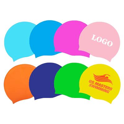China Customizable Silicone Swim Cap with Soft Waterproof and Non-Slip Design for Adults and Children for sale