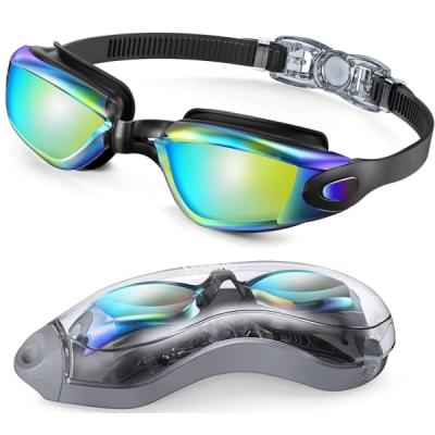 China Custom Anti-Fog Swim Goggles with UV400 Protection and Adjustable Strap for Adults for sale
