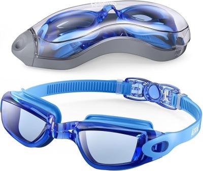 China Adult Racing Wimming Goggles Silicone Swim Goggles With PC Lenses No Glare for sale