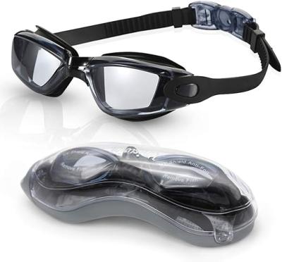 China Anti Fog Electroplated Swimming Goggles HD Lens  S/M/L 3 Size 82g for sale