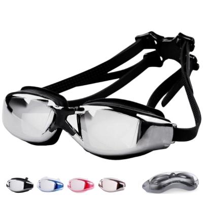 China Mirrored Lenses Electroplated Swimming Goggles With Easy Adjust Strap For Training And Diving for sale