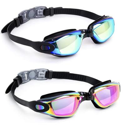 China Comfortable Durable Silica Sports Swim Goggles with Anti-Fog UV Protection and Silicone Gasket for Adults for sale