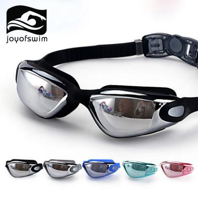 China QC Black Anti-fog UV Protection HD Lens Swimming Goggles for Diving and Aqua Sports for sale