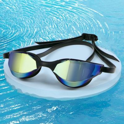China High Quality Silicone Anti-Fog Swimming Goggles with UV Protection and Adjustable Nose Bridge for Adults for sale